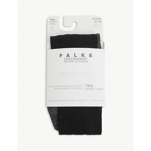 Falke Tk2 Trek Short Cool Woven Socks - Black Mix