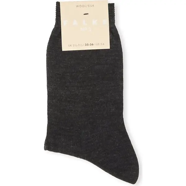 Falke No. 3 Wool-silk Socks - 3089 Anthra Mel