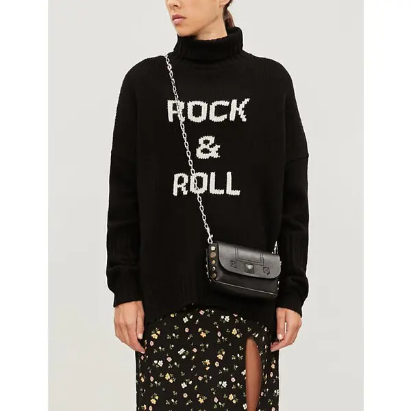 Zadig&Voltaire Alma Turtleneck Oversized Wool Jumper - Noir