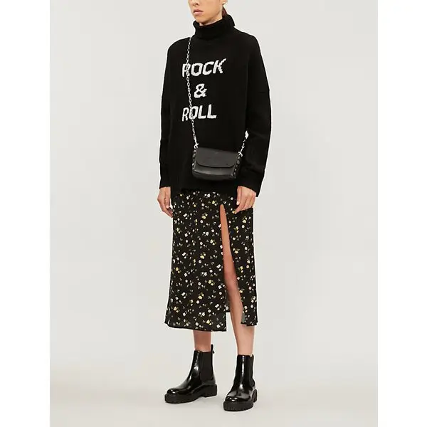 Zadig&Voltaire Alma Turtleneck Oversized Wool Jumper - Noir