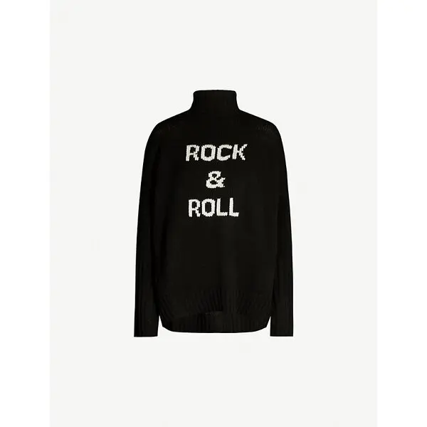 Zadig&Voltaire Alma Turtleneck Oversized Wool Jumper - Noir