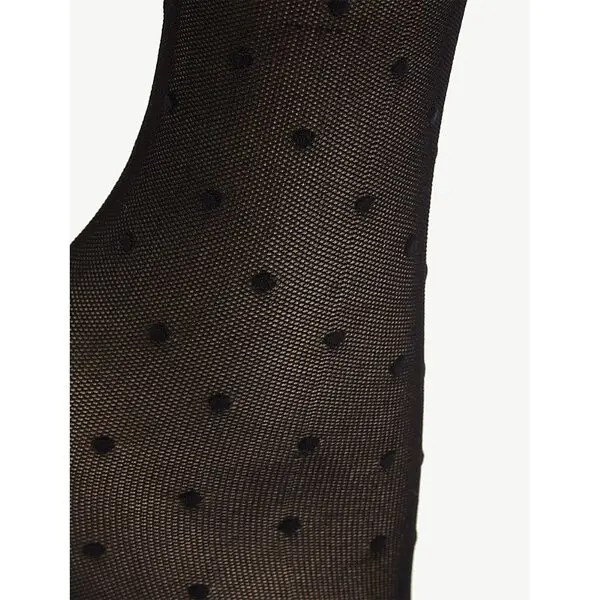 Falke Polka Dot Knitted Ankle Socks - 3009 Black