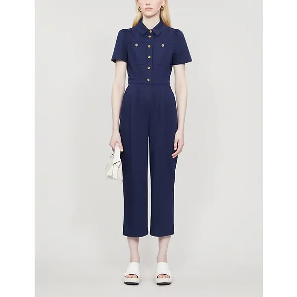 Whistles Emma Cotton-blend Jumpsuit