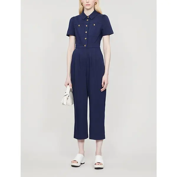 Whistles Emma Cotton-blend Jumpsuit