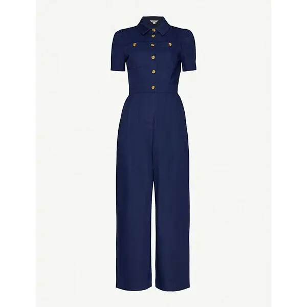 Whistles Emma Cotton-blend Jumpsuit