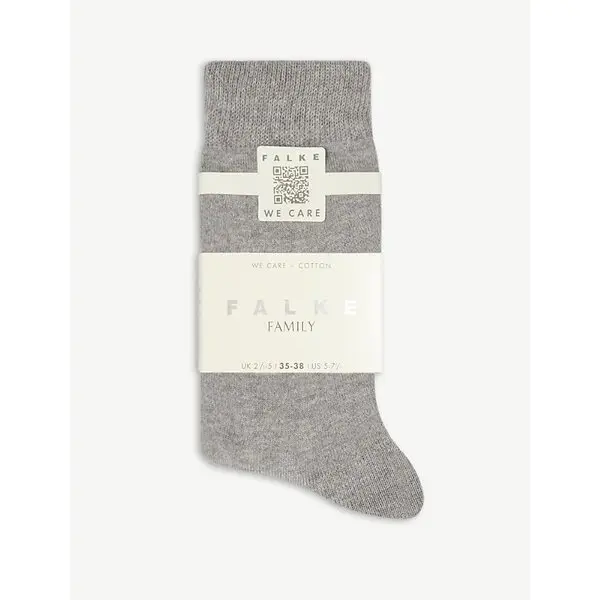 Falke Family Cotton-blend Socks - 3399 Grey Mix