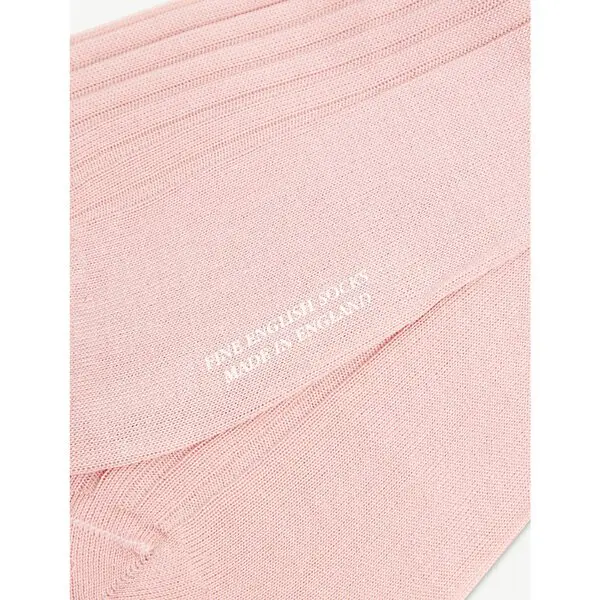 Pantherella Ribbed Cotton-blend Socks - Dusty Pink