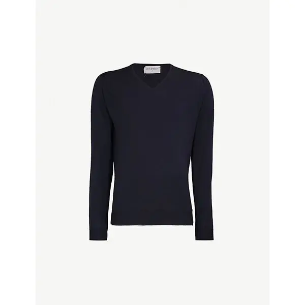 John Smedley Blenheim V-neck Jumper - Black
