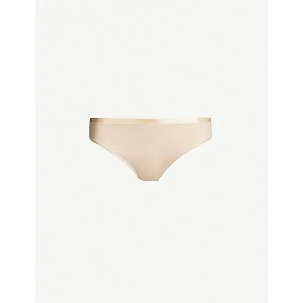 Hanro Seamless Stretch-cotton Thong - 0274 Beige