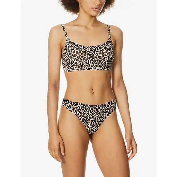 Chantelle Soft Stretch Smooth Padded Bralette - 0oz Leopard Print