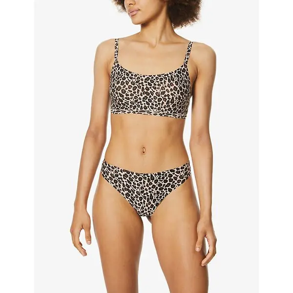 Chantelle Soft Stretch Smooth Padded Bralette - 0oz Leopard Print
