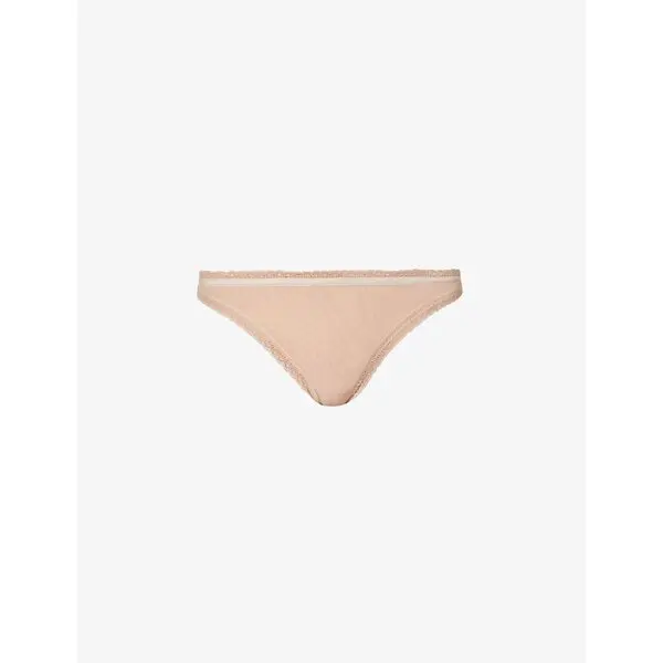 Calvin Klein Bottoms Up Mid-rise Stretch-jersey Thong