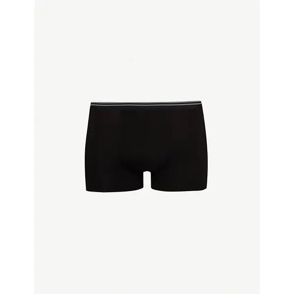 Zimmerli Pure Comfort Classic-fit Stretch-cotton Trunks - Black