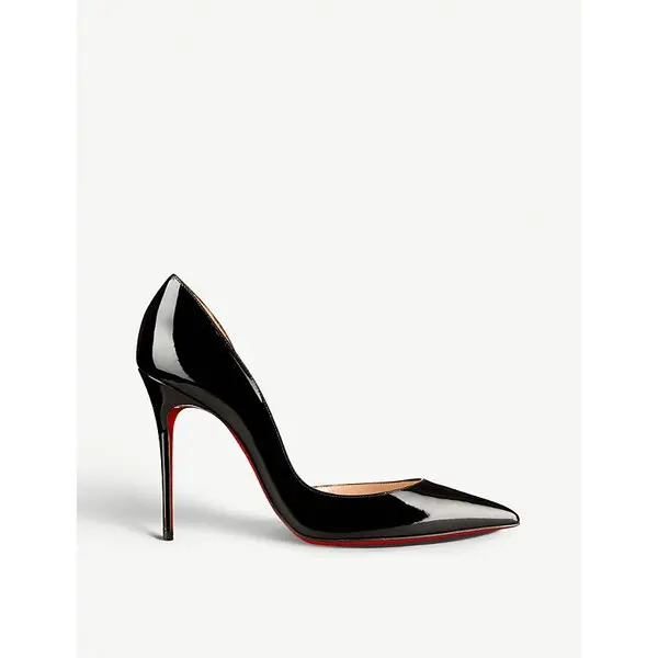 CHRISTIAN LOUBOUTIN Iriza 100 Patent-leather Courts - Black