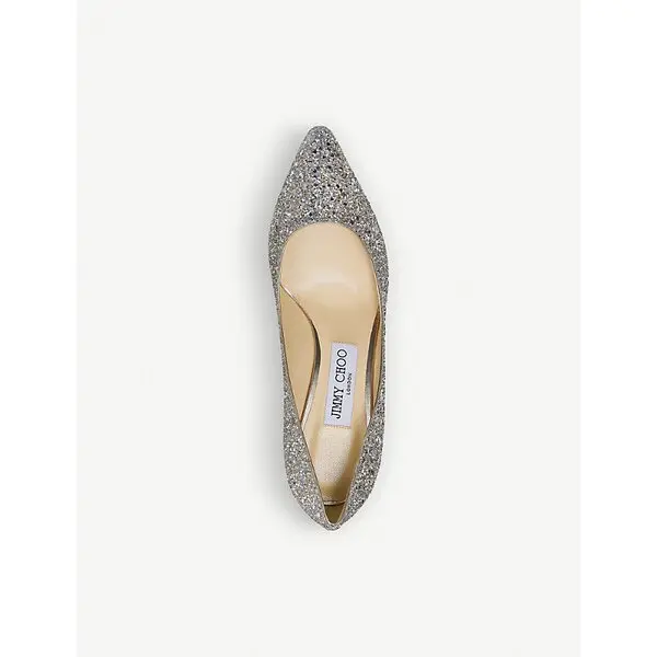 JIMMY CHOO Romy 60 Glittered Courts - Champagne