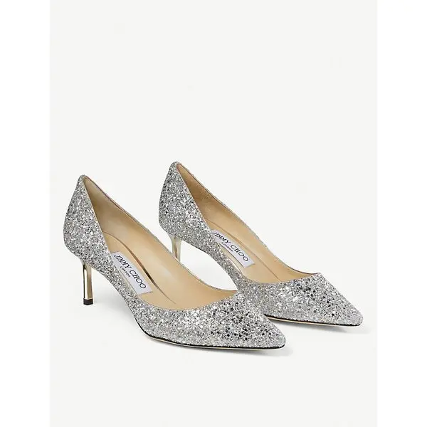 JIMMY CHOO Romy 60 Glittered Courts - Champagne