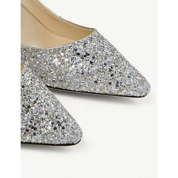 JIMMY CHOO Romy 60 Glittered Courts - Champagne