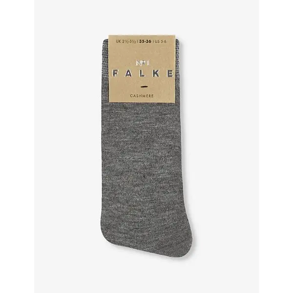 Falke Cashmere-blend Ankle Socks - 3390 Light Grey Mel