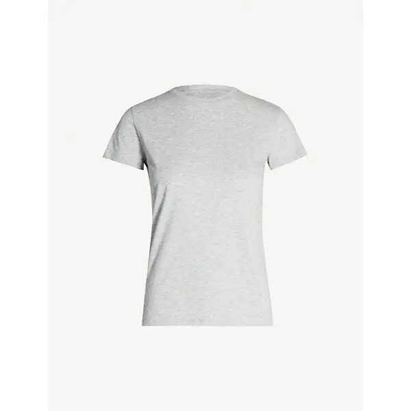 Vince Essential Round-neck Pima Cotton T-shirt - Heather Grey