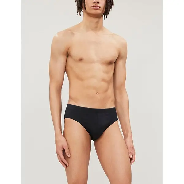 Hanro Basic Slim-fit Cotton Briefs - Black