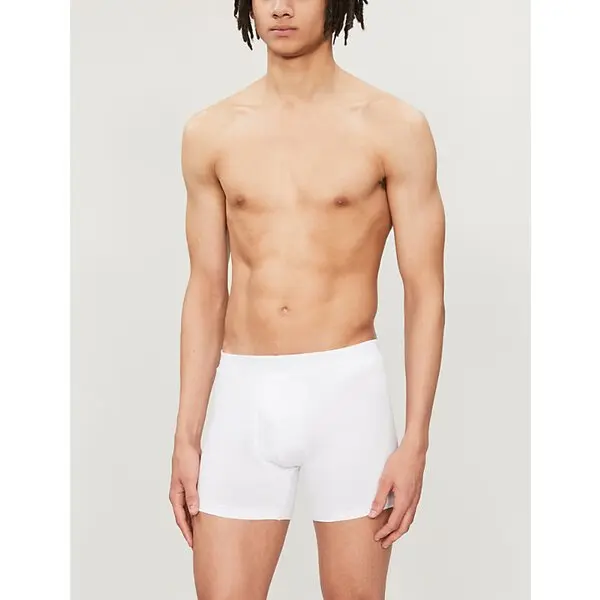 Derek Rose Jack Slim-fit Pima-cotton Trunks - White