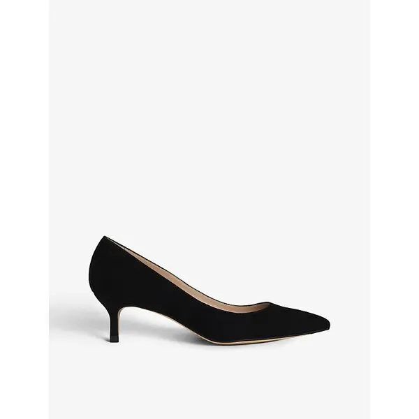 LK BENNETT Audrey Suede Kitten Heel Courts