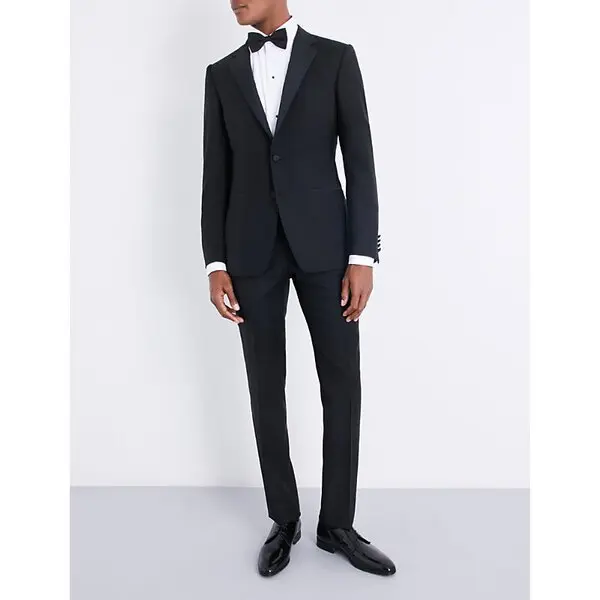 Eton Contemporary Pleated-panel Double-cuff Cotton Evening Shirt