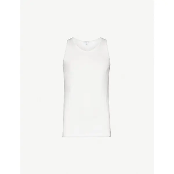 Sunspel Q82 Superfine Cotton-jersey Vest - White