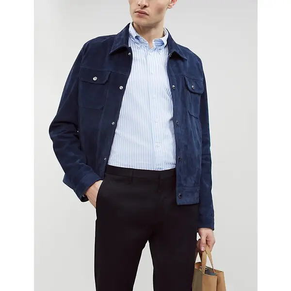 Eton Striped Long-sleeved Slim-fit Cotton Shirt