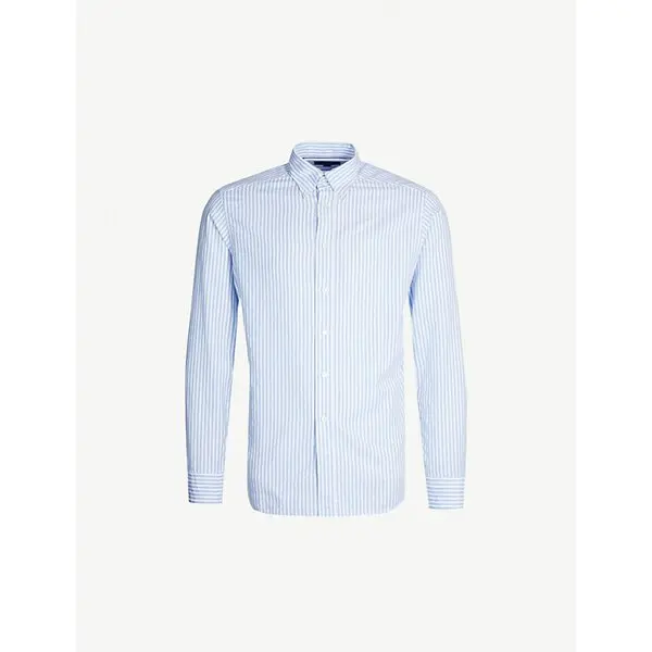 Eton Striped Long-sleeved Slim-fit Cotton Shirt