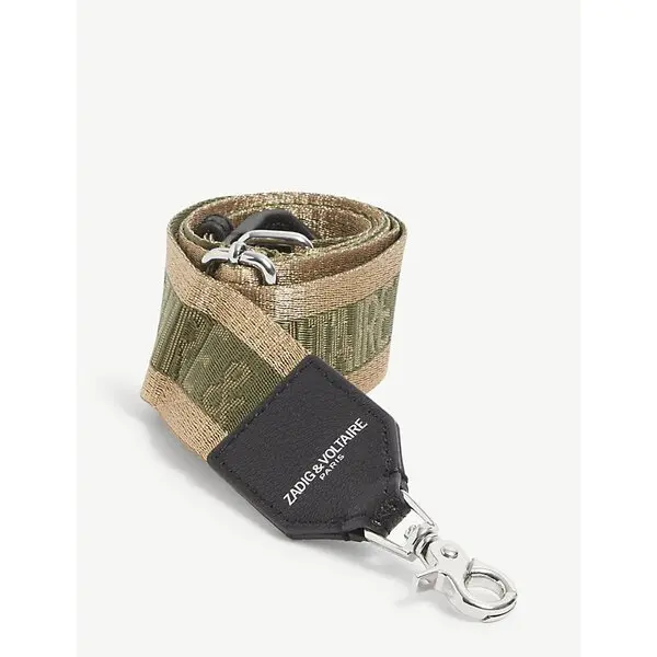 Zadig&Voltaire Logo-print Woven Strap - Kaki