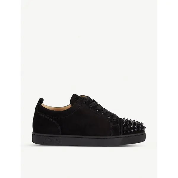 CHRISTIAN LOUBOUTIN Louis Junior Spikes Flat Veau Velours