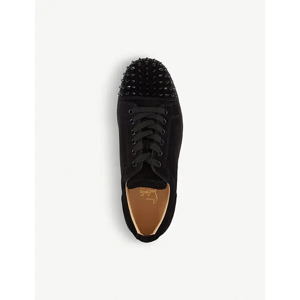 CHRISTIAN LOUBOUTIN Louis Junior Spikes Flat Veau Velours