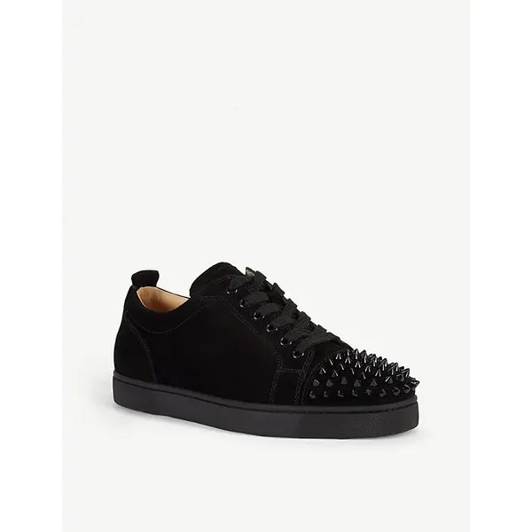 CHRISTIAN LOUBOUTIN Louis Junior Spikes Flat Veau Velours