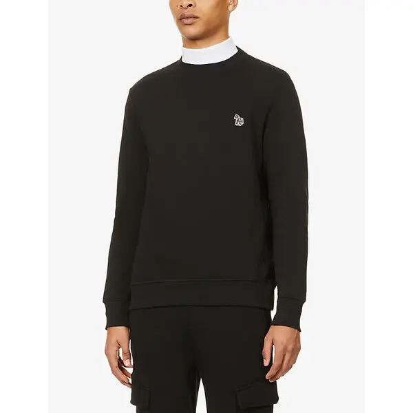 Paul Smith Zebra Embroidered Cotton Sweatshirt - Black