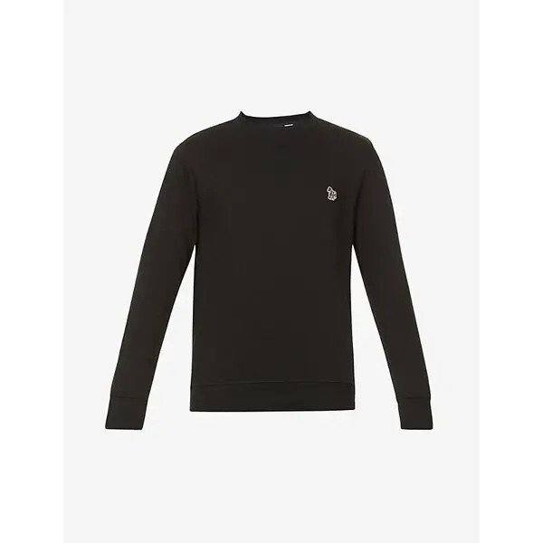 Paul Smith Zebra Embroidered Cotton Sweatshirt - Black