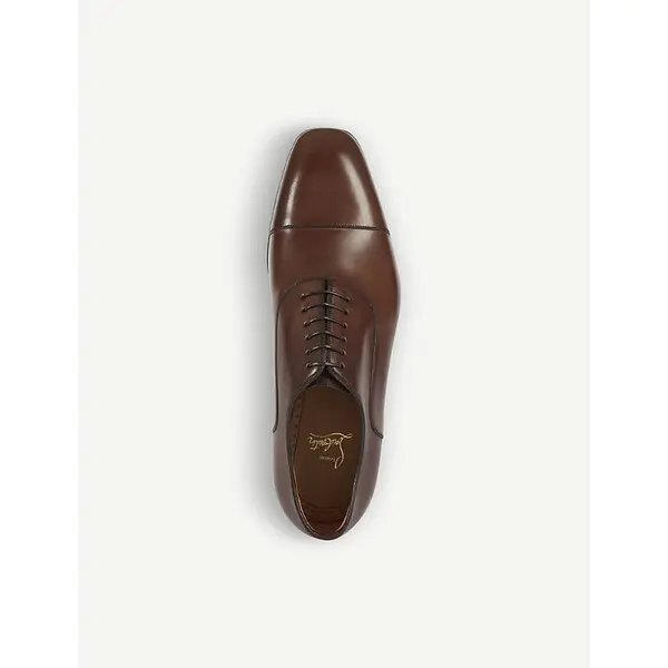 CHRISTIAN LOUBOUTIN Greggo Leather Oxford Shoes - Havane