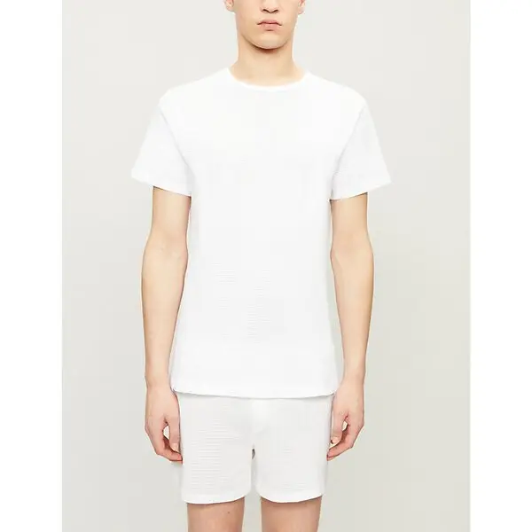 Sunspel Q14 Cellular Cotton T-shirt - White