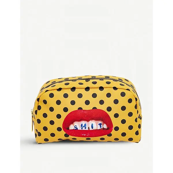 SELETTI Toiletpaper Sh*t Print Faux-leather Beauty Case - One-color
