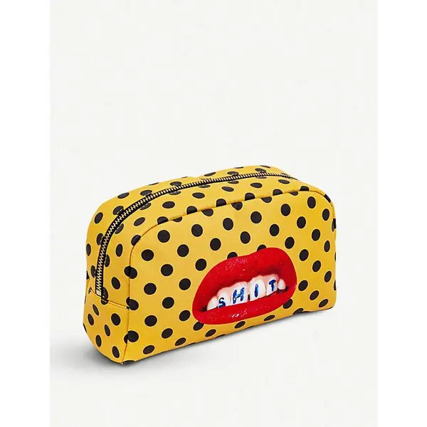 SELETTI Toiletpaper Sh*t Print Faux-leather Beauty Case - One-color