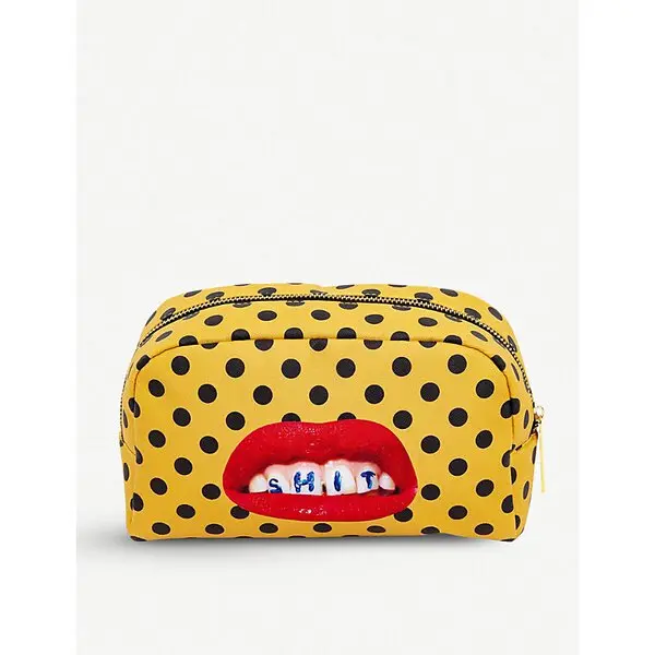 SELETTI Toiletpaper Sh*t Print Faux-leather Beauty Case - One-color