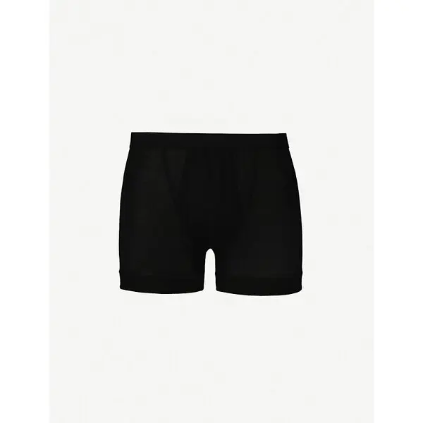 Zimmerli Classic Jersey Boxer Briefs - Black