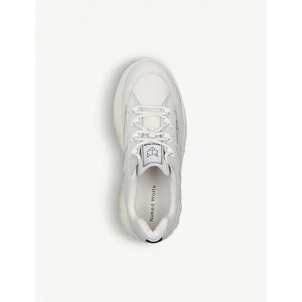 NAKED WOLFE Sporty Leather Platform Trainers