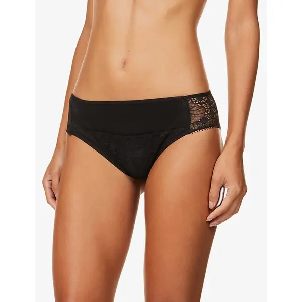 Chantelle Day To Night Lace Brazilian Brief - Black