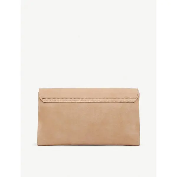 Lk Bennett Dora Suede Envelope Clutch Bei-Trench Editorialist