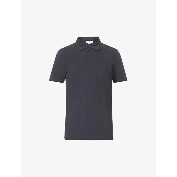 Sunspel Riviera Cotton-piqué Polo Shirt - Navy