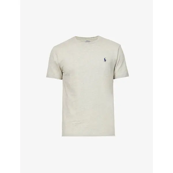 Polo Ralph Lauren Short-sleeved Crewneck Cotton-jersey T-shirt - New Grey Heather