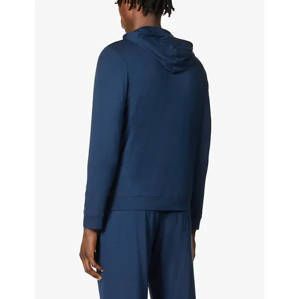 Derek Rose Basel Jersey Hoody - Blue