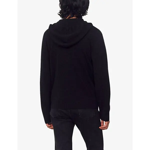Sandro Long-sleeved Wool Hoody - Noir / Gris