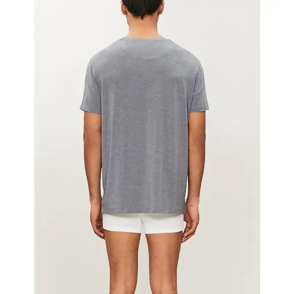 Derek Rose Basel Crewneck Stretch-modal T-shirt - Grey